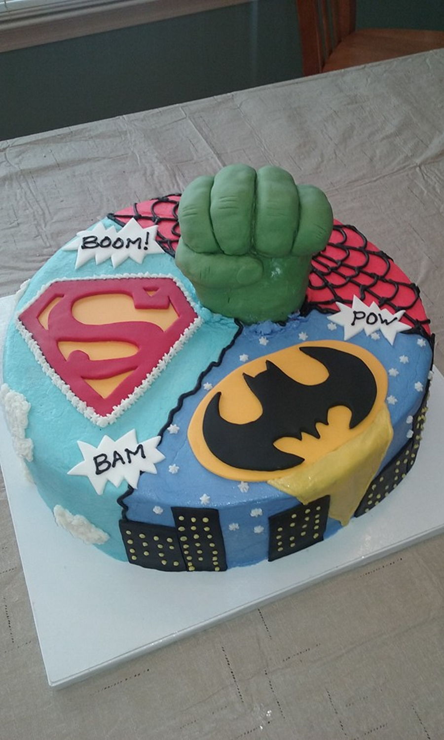 Super Hero Birthday Cake - CakeCentral.com