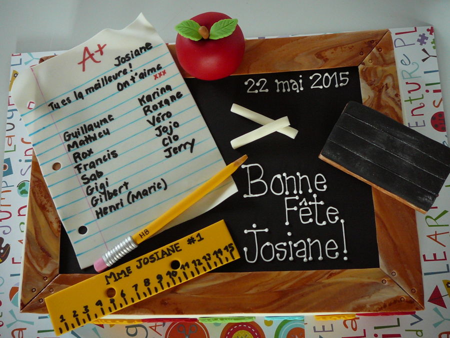 Blackboard School Cake - CakeCentral.com