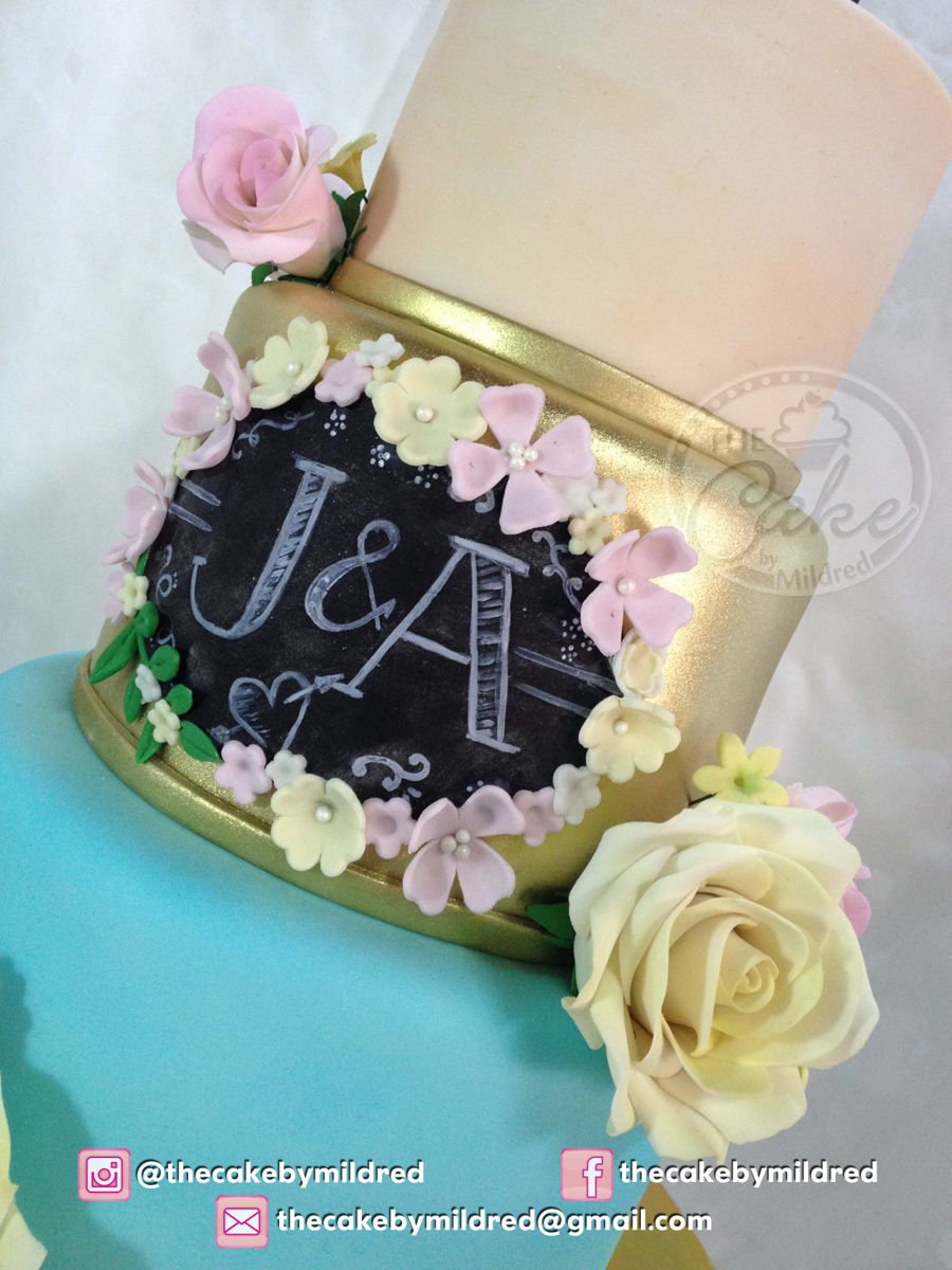 J&a Wedding Cake - CakeCentral.com