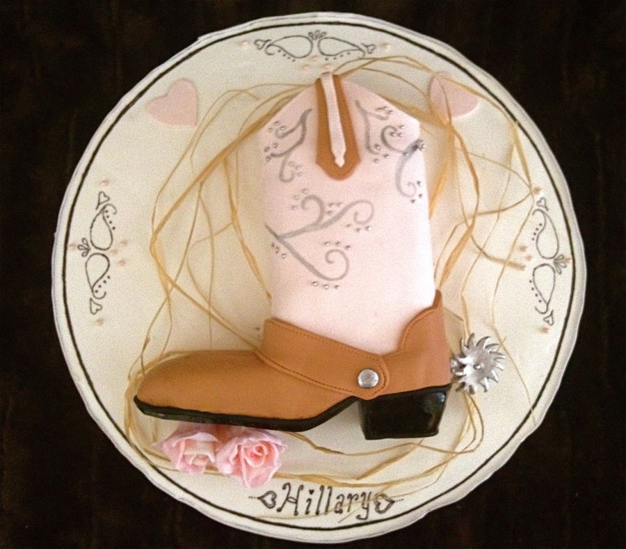 Pink Cowboy Boot - CakeCentral.com