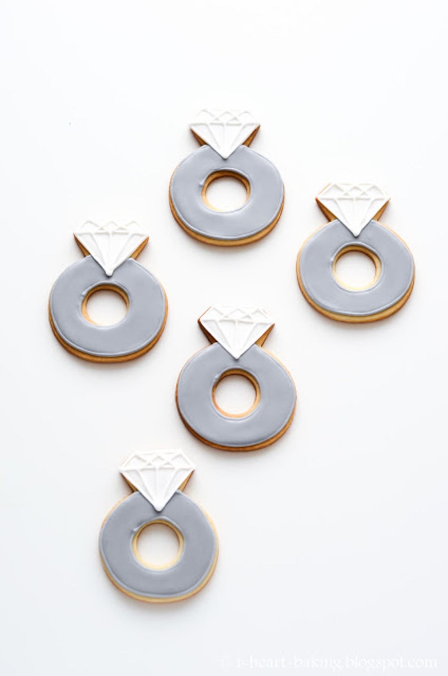 Diamond Engagement Ring Cookies - CakeCentral.com