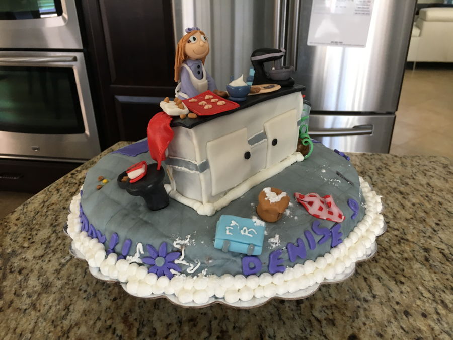 Birthday Girl Baking In The Kitchen - CakeCentral.com