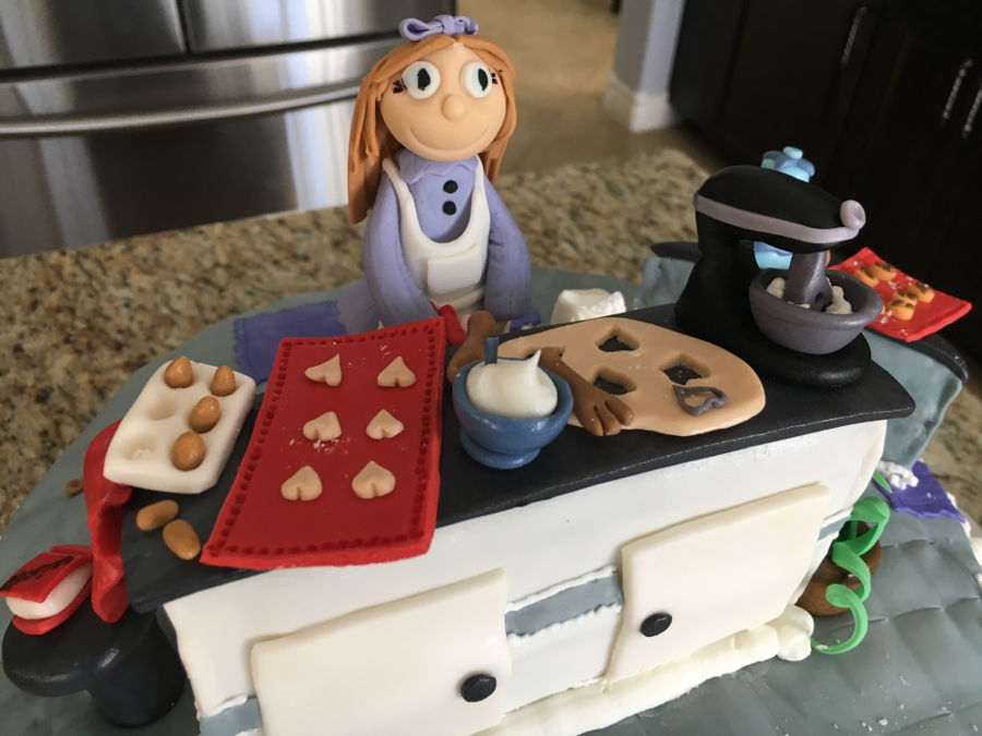 Birthday Girl Baking In The Kitchen - CakeCentral.com