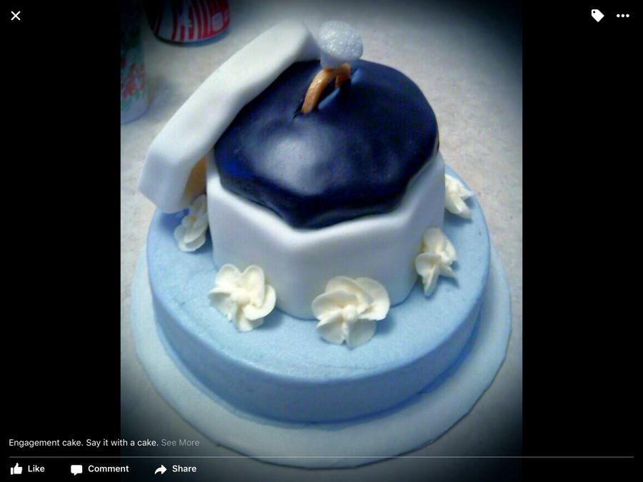 Engagement Cake - CakeCentral.com