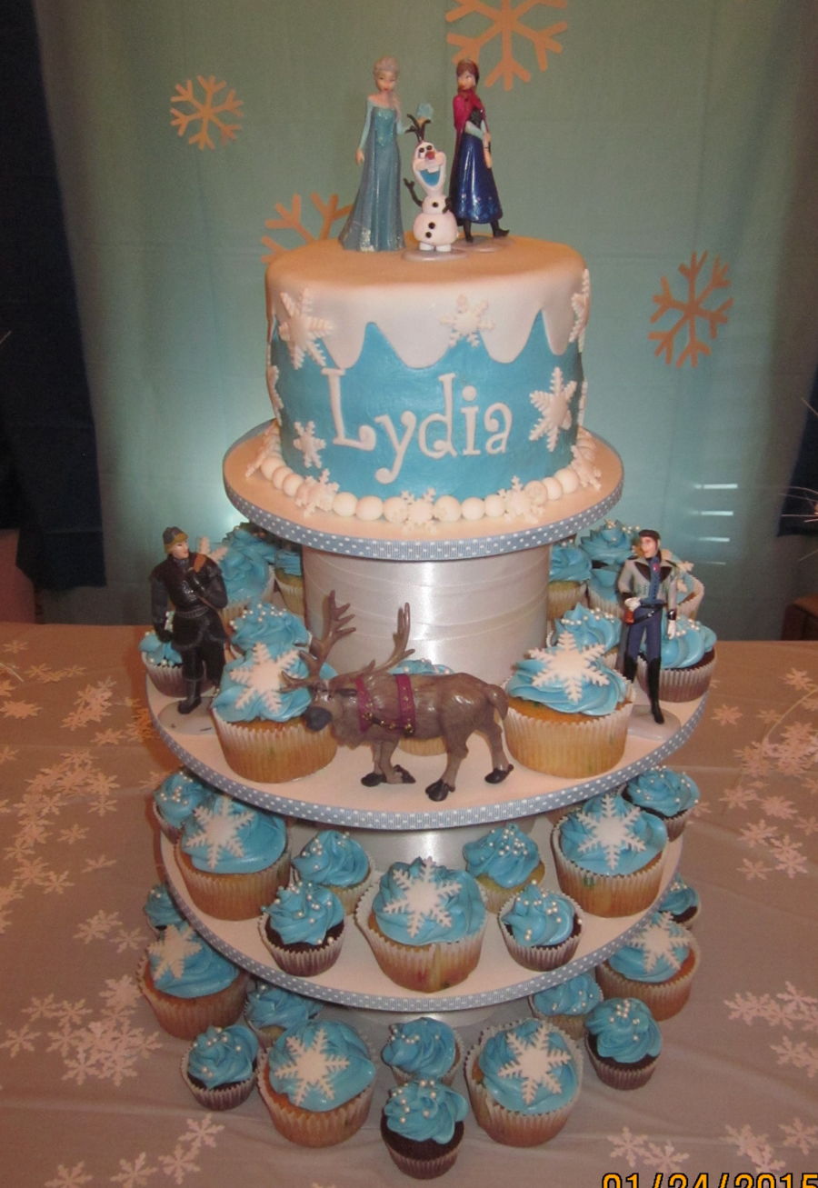 Frozen Cupcake Tower - CakeCentral.com