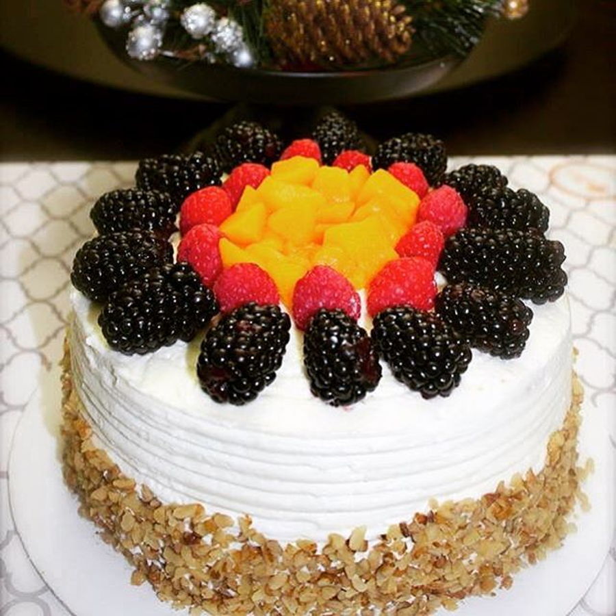 Raspberry Fruit Cake - CakeCentral.com