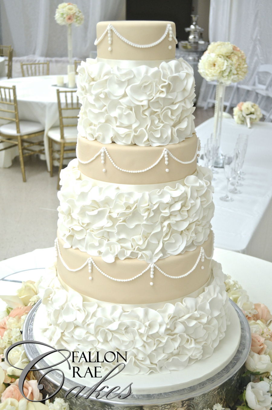 Ruffle Wedding Cake