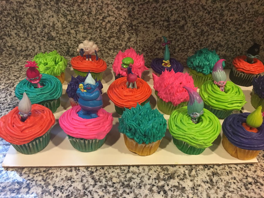 Trolls Cupcakes - CakeCentral.com