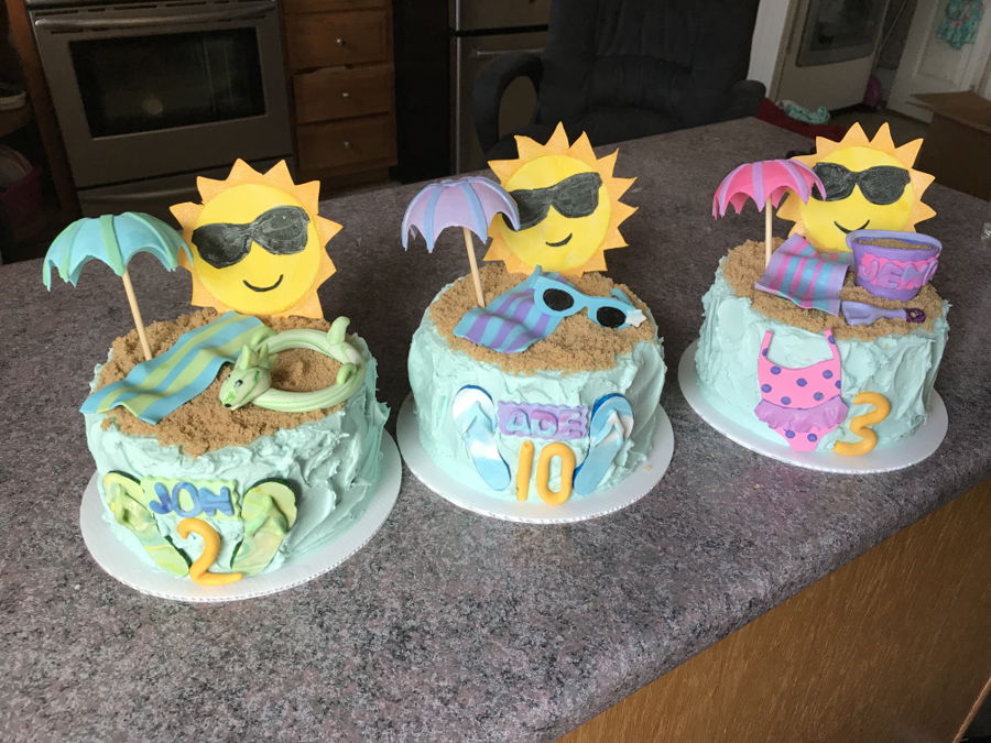 Triple Birthday - 3 Cakes For 3 Kids - CakeCentral.com