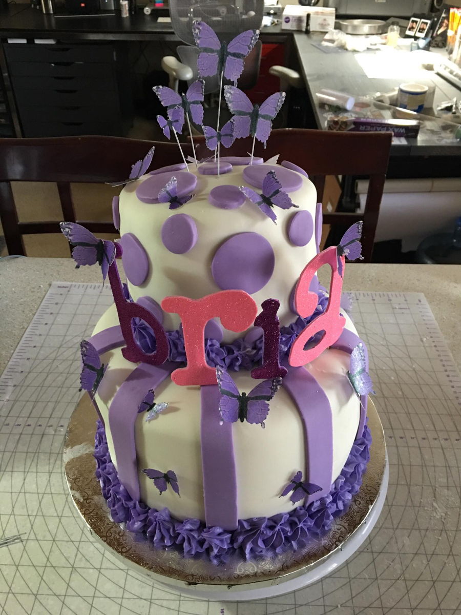 First Cake Ever! (Baby Shower Cake) - CakeCentral.com