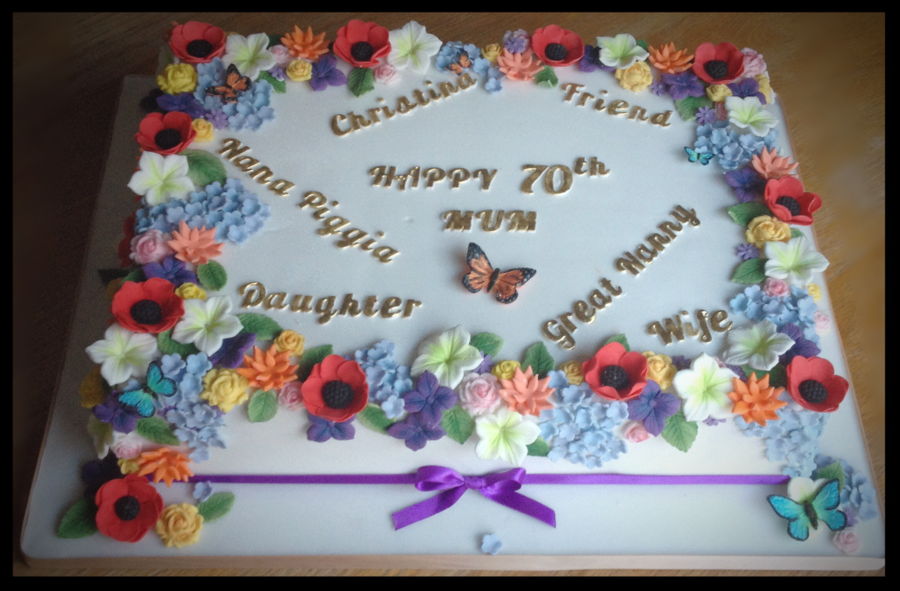 Poppies And Forget-Me-Nots - CakeCentral.com