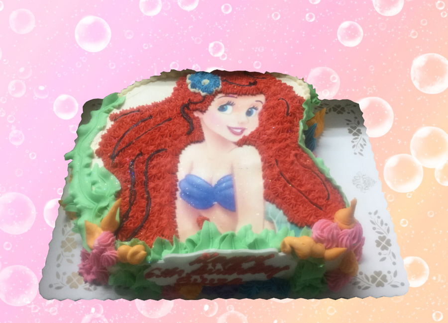 Ariel Sheet Cake - CakeCentral.com