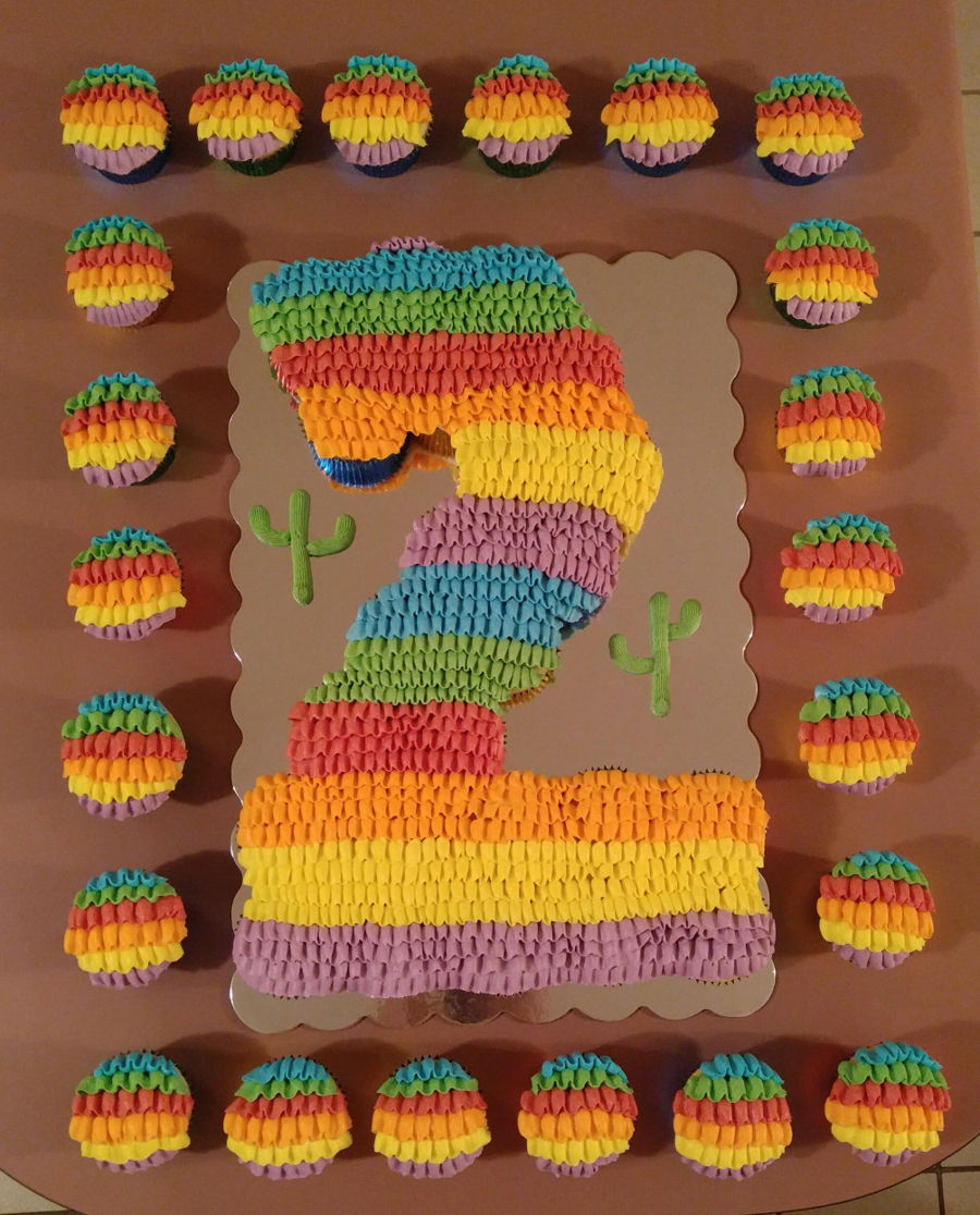 Fiesta Themed Number Cake - CakeCentral.com