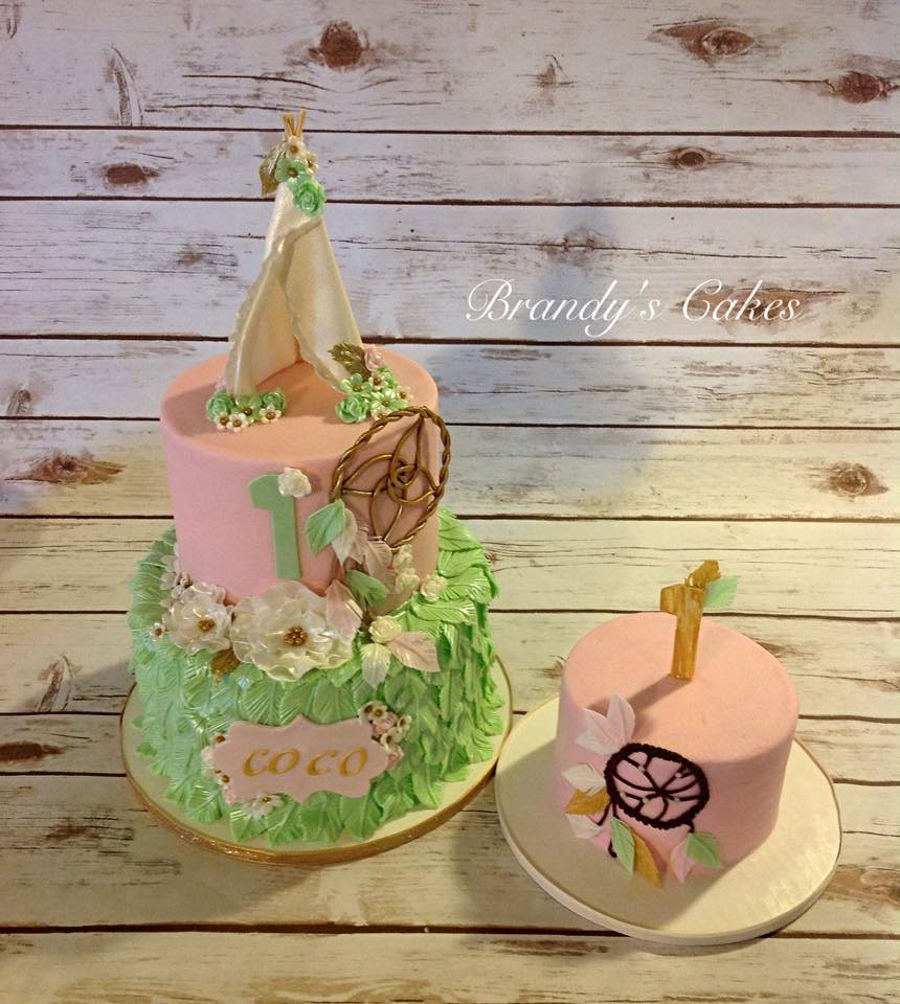 Boho Teepee Cake - CakeCentral.com