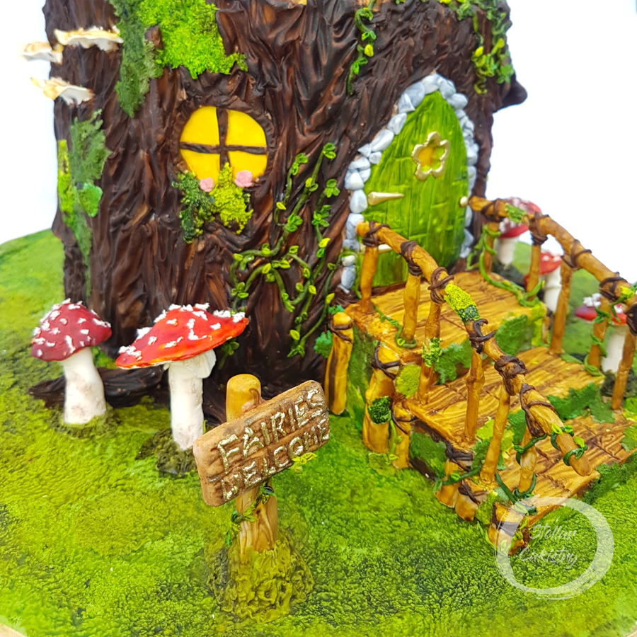 Fairy Tree Stump Cake - CakeCentral.com