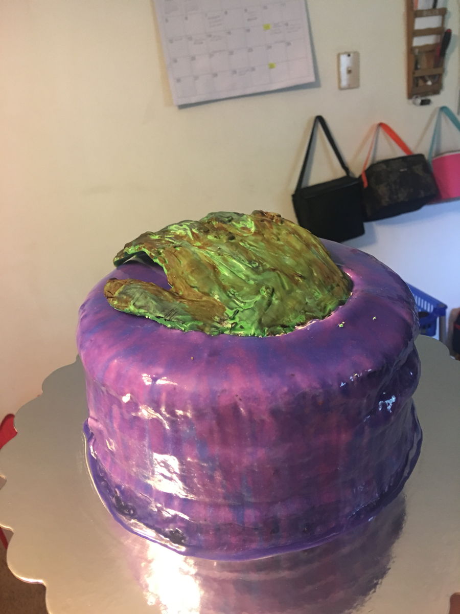 Mirror Glaze Monster Hand - CakeCentral.com