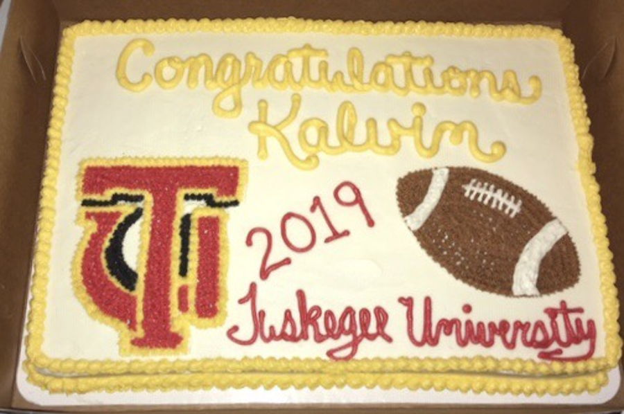 Tuskegee University Football Signing Cake - CakeCentral.com