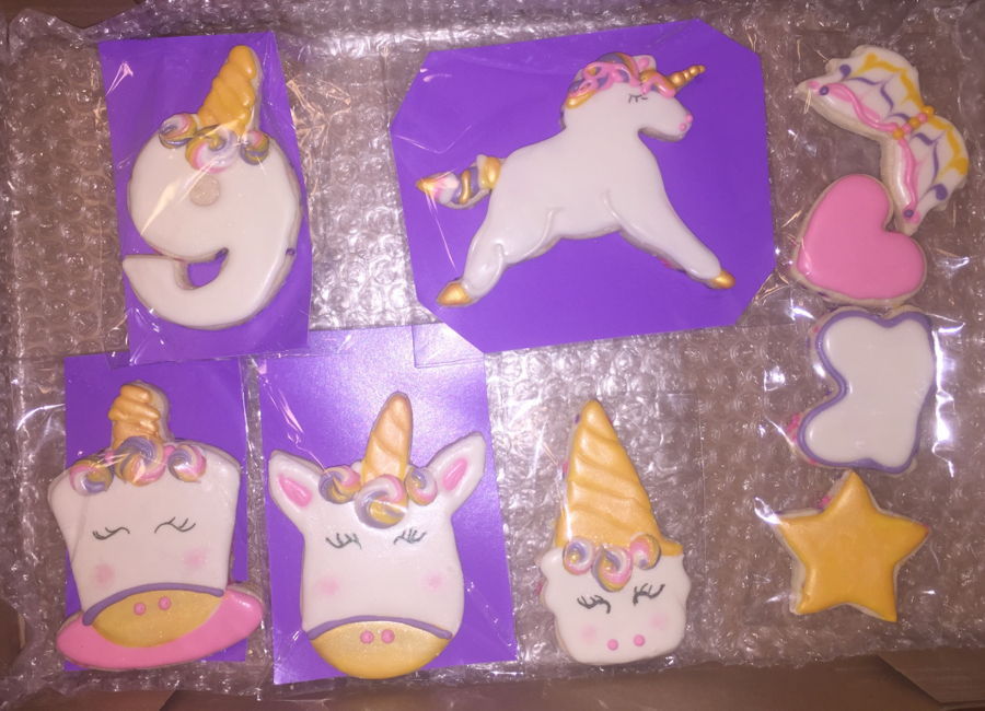 Unicorn Theme 9Th Birthday Cookies - CakeCentral.com